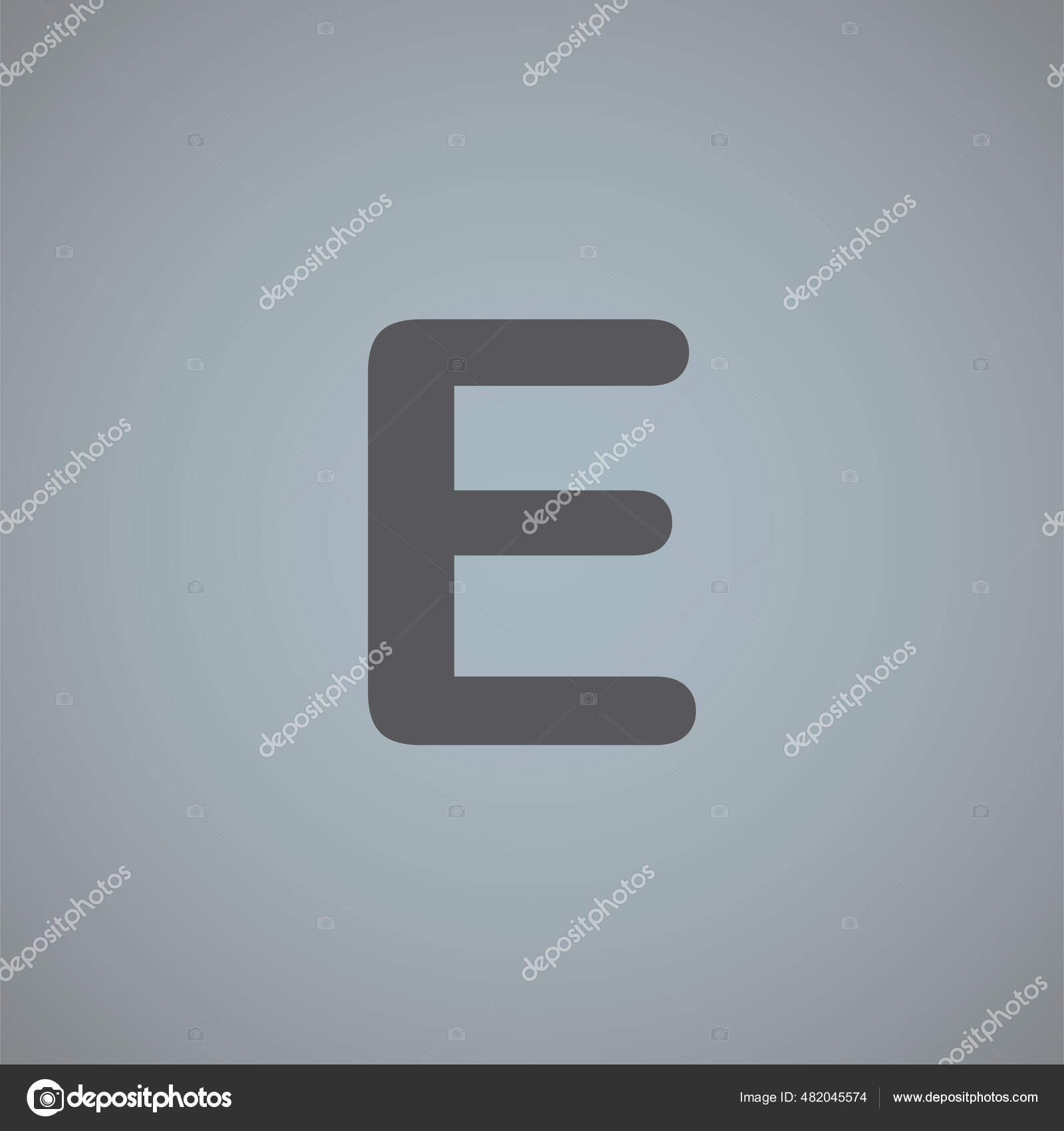 Letter Vector Icon Isolated Grey Background Stock Vector by ...
