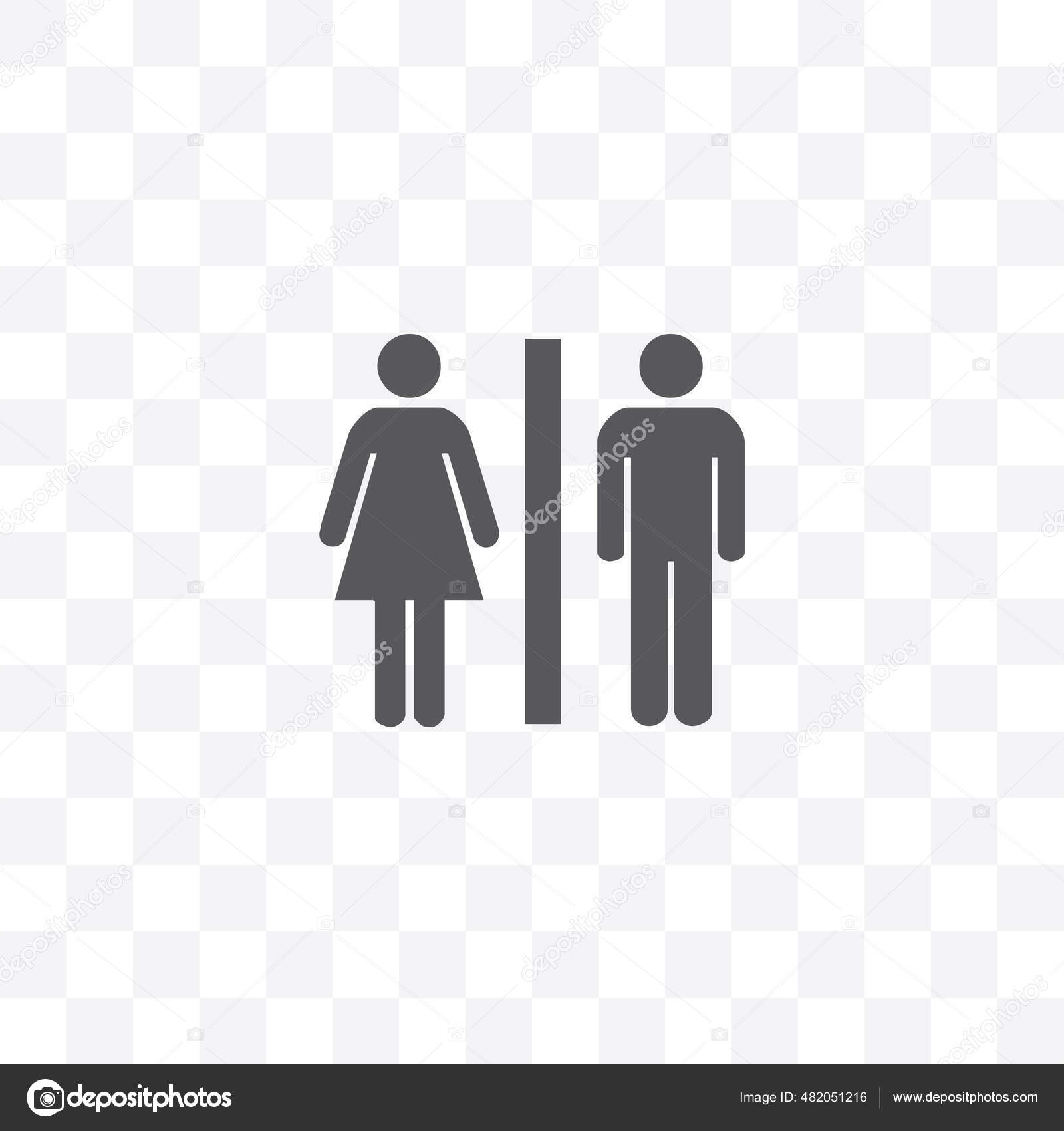 Restroom Vector Icon Isolated Transparent Background Toilet Logo ...