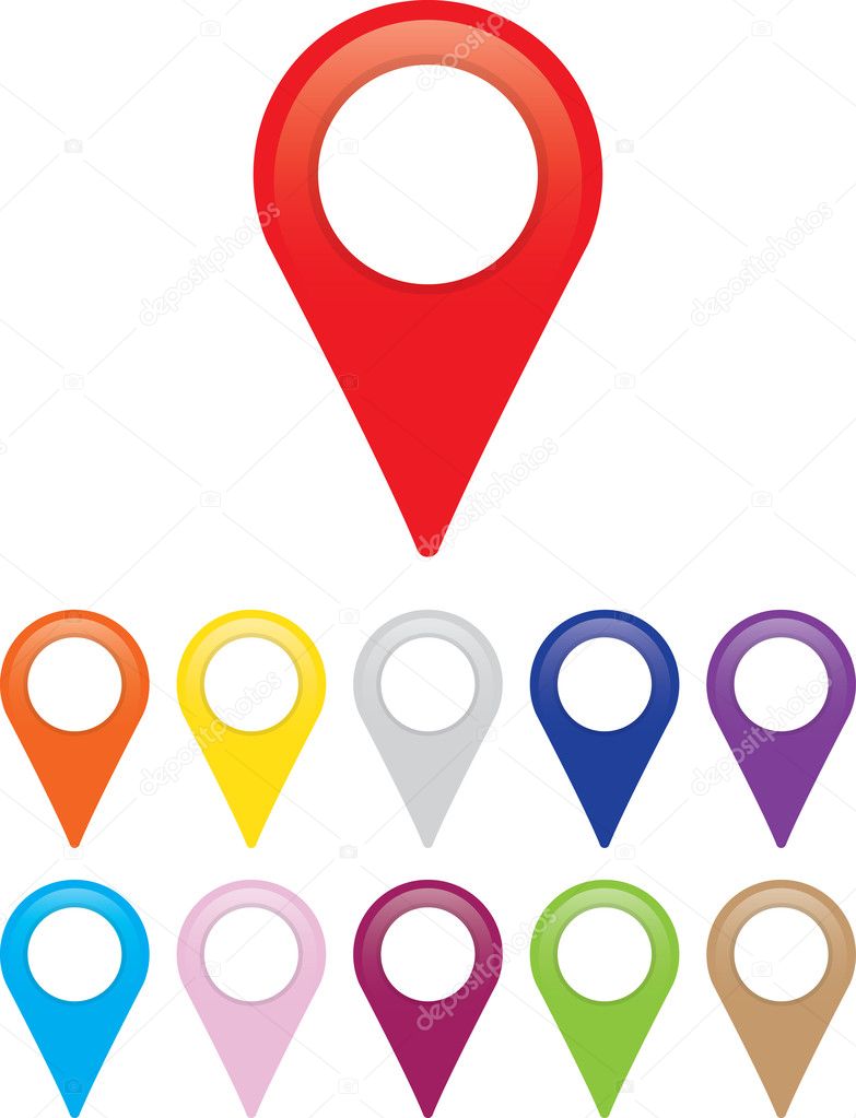 Illustration of set of bright map pointers — Stock Photo © PaulStringer ... Illustration of set of bright map pointers — Stock Photo © PaulStringer ...
