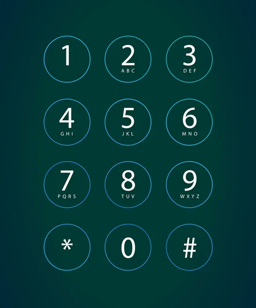 Illustration of a phone keypad for a touchscreen device Stock Vector by ...