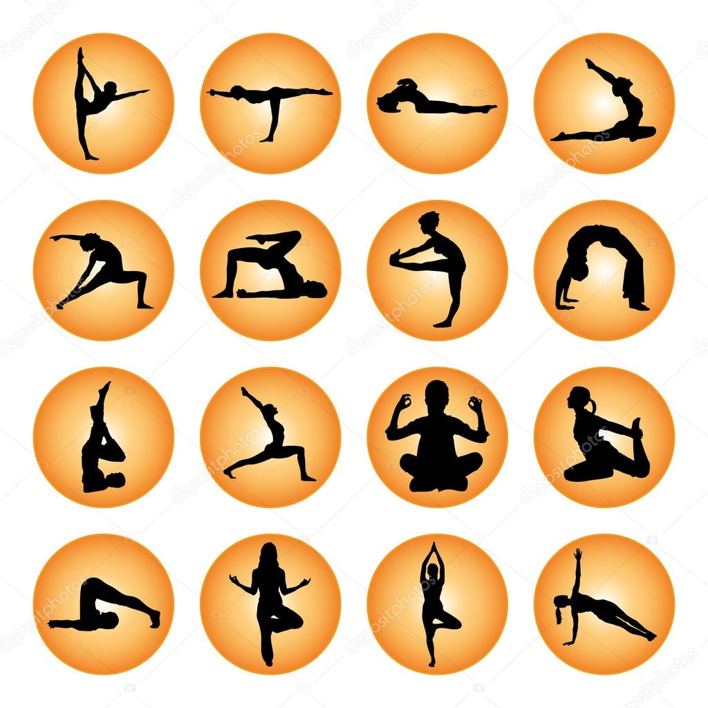 Yoga Icons Set — Stock Vector © PaulStringer #53826691
