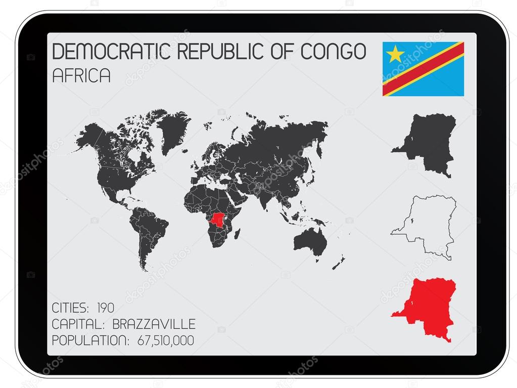 Conjunto de elementos infográficos para el país de la República ...