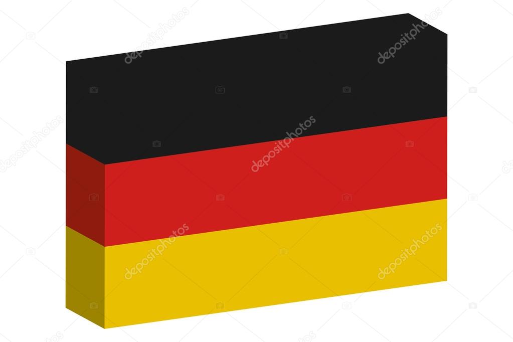 3D Isometric Flag Illustration of the country of Germany Stock Vector ...