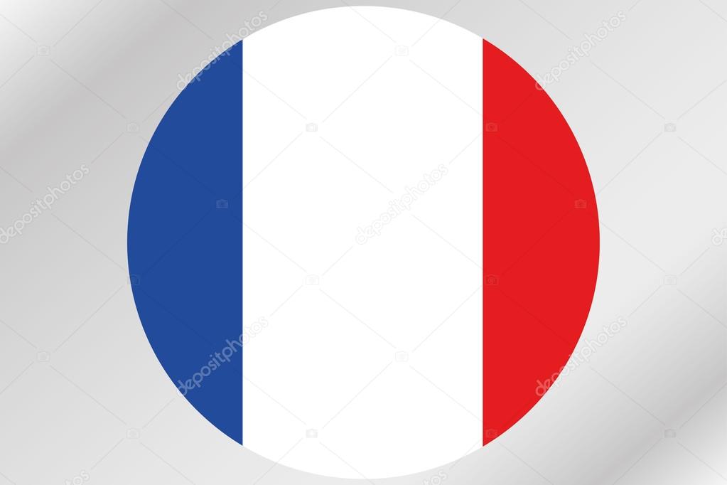 Flag Illustration within a circle of the country of France — Stock ...