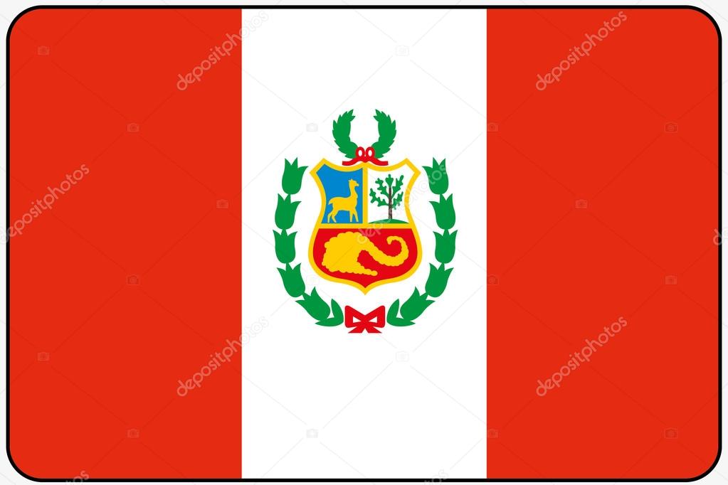 Flat Design Flag Illustration with Rounded Corners and Black Out Stock ...