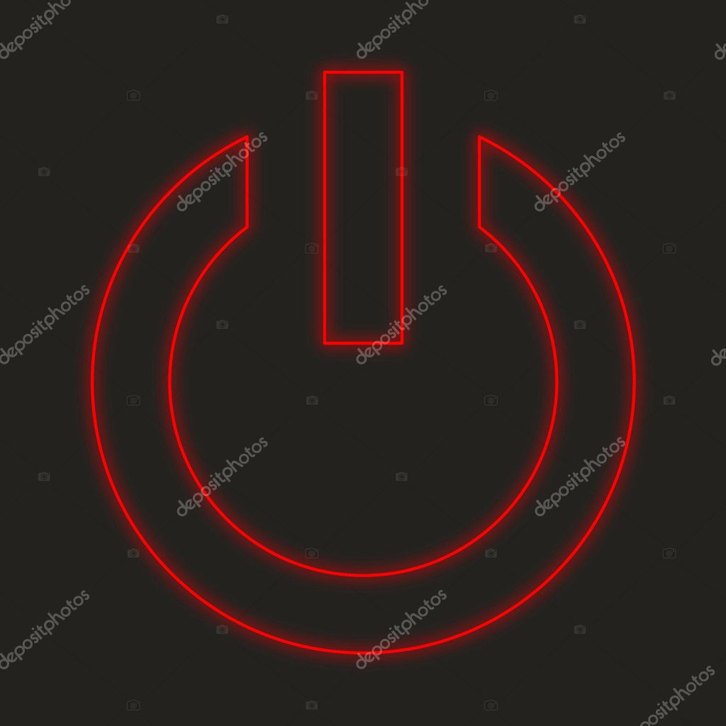 Neon Icon Isolated Black Background Power — Stock Photo © PaulStringer ...