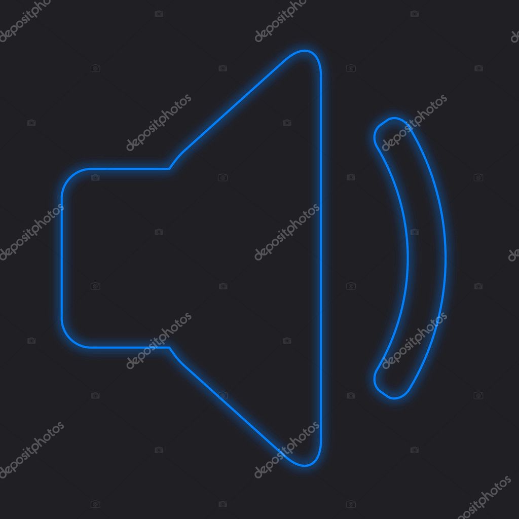 Neon Icon Isolated Black Background Volume — Stock Photo © PaulStringer ...
