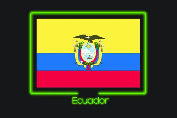 Bandera de ecuador botón imágenes de stock de arte vectorial ...
