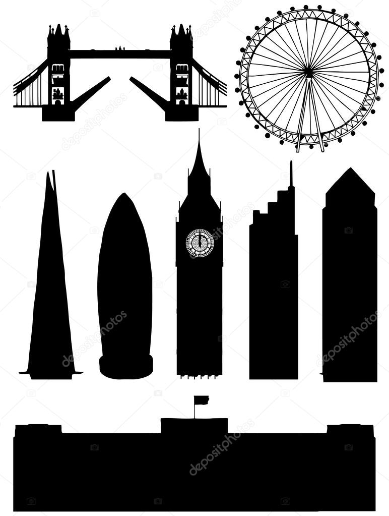 Vector London landmarks Stock Vector by ©newelle 55096839