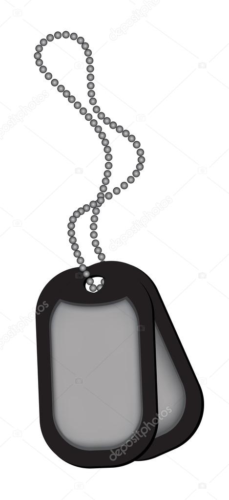 Dog tags isolated on white background - vector illustration Stock ...
