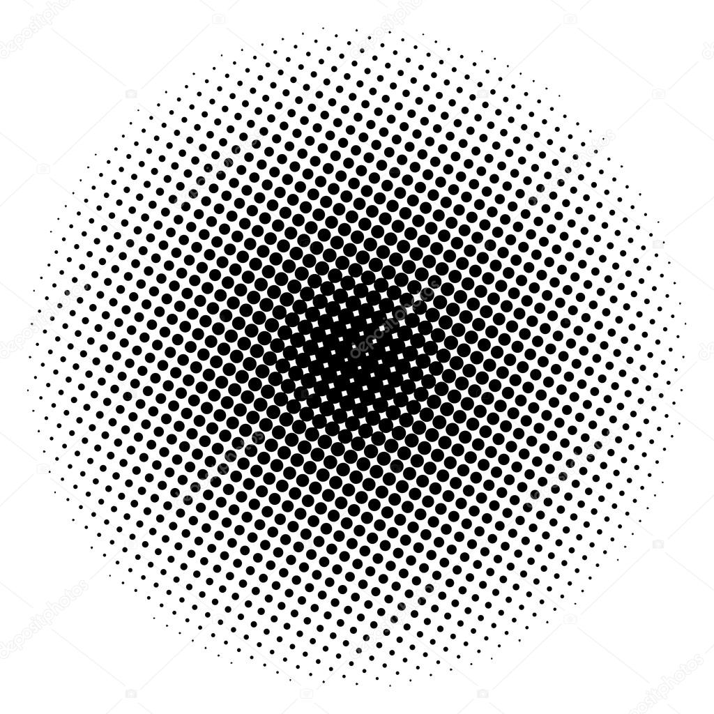 Halftone circle vector logo symbol, icon, design. abstract dotted globe ...