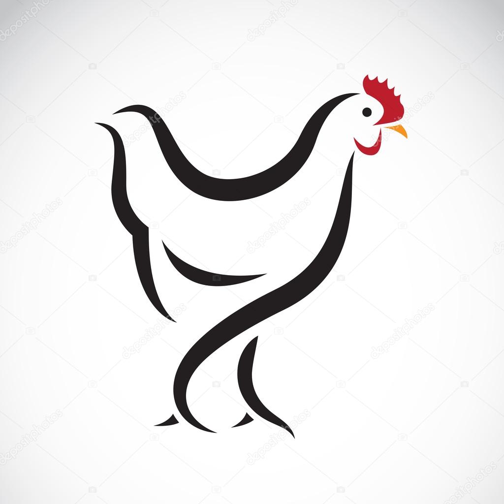 Vector image of an chicken design on white background Stock Vector ...
