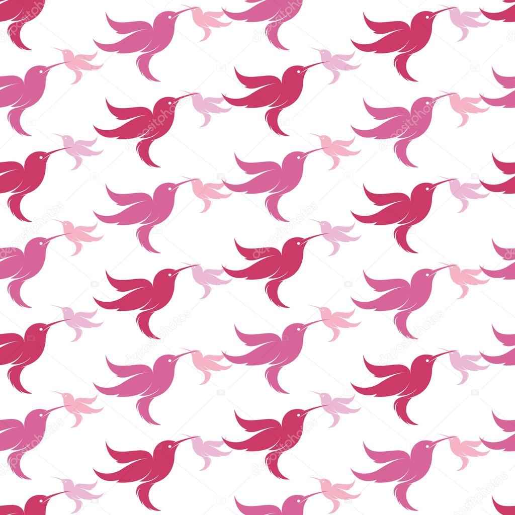 Hummingbird vector art background design for fabric and decor. S Stock ...