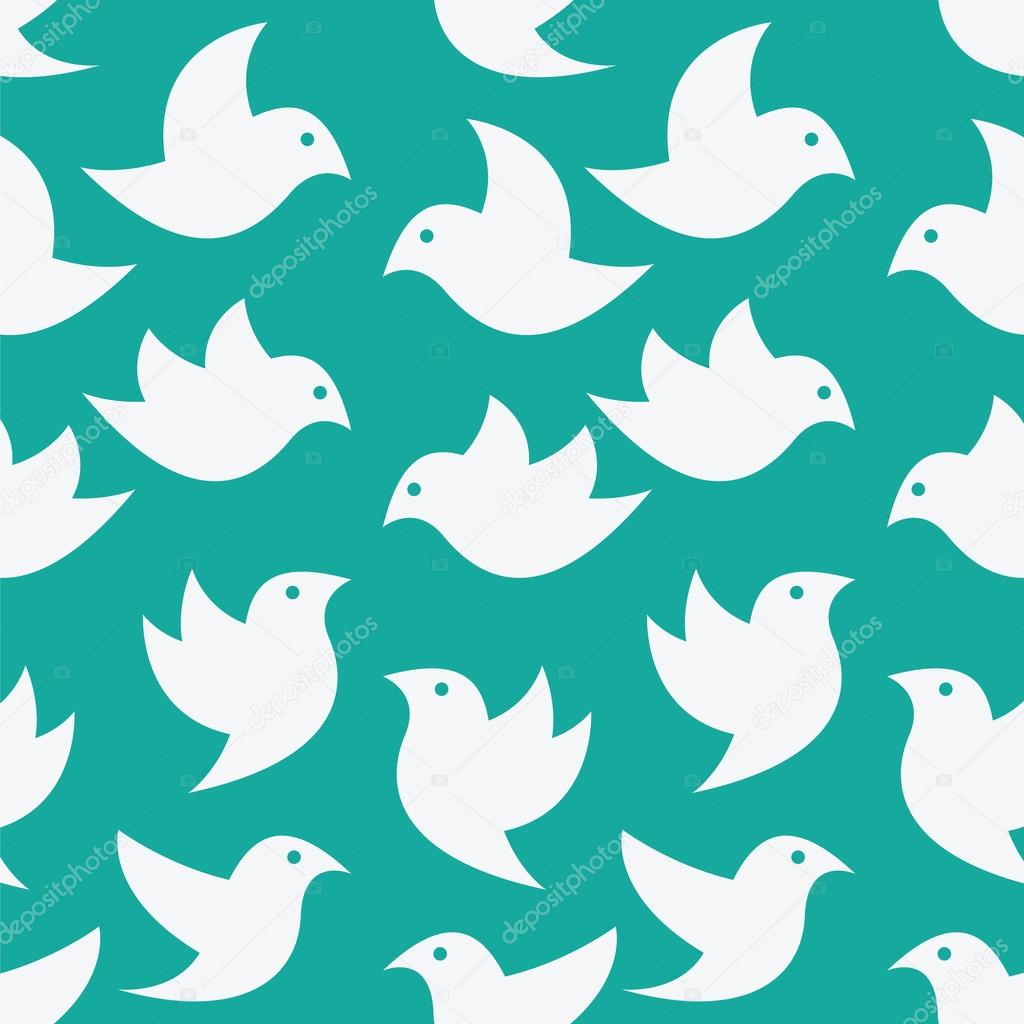 Bird vector art background design for fabric and decor. Seamless Stock ...