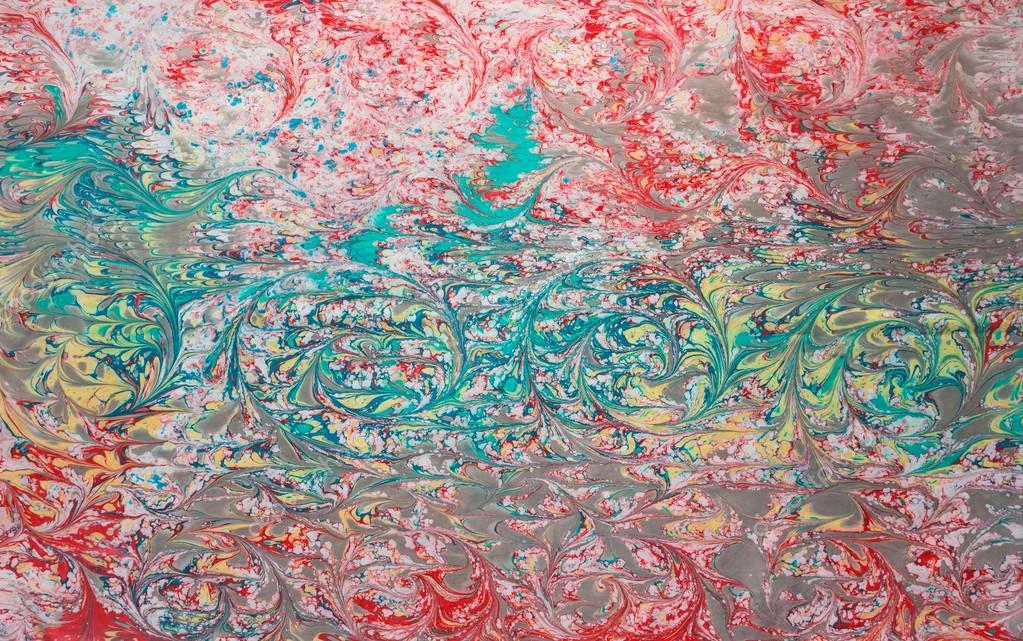 Ebru on sateen textile Stock Photo by ©irinaorel 72832455