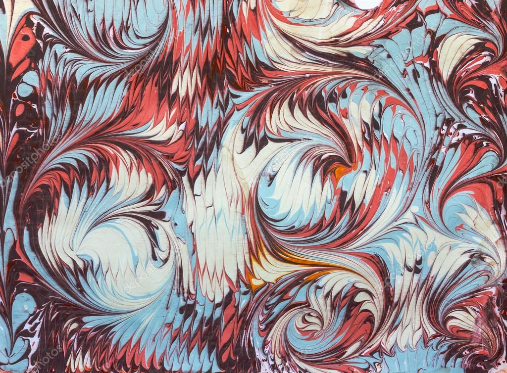 Waves and tile pattern ebru — Stock Photo © irinaorel #73373569