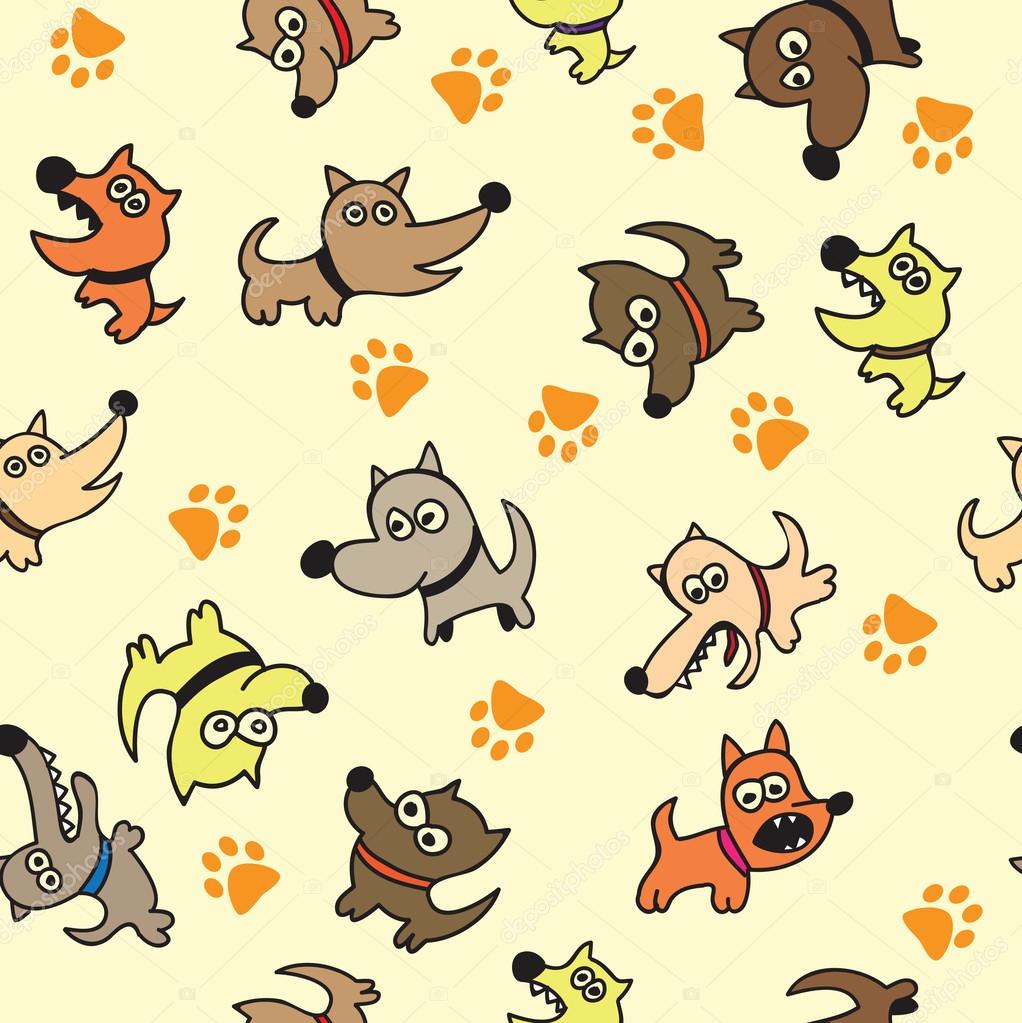 Cute dog seamless background Stock Vector Image by ©Brill #54171749