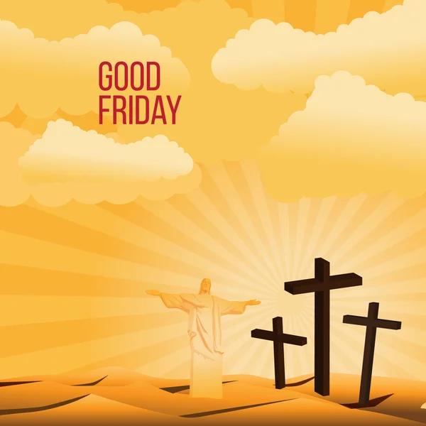 Good Friday background concept Illustration a Statue of Christ the ...