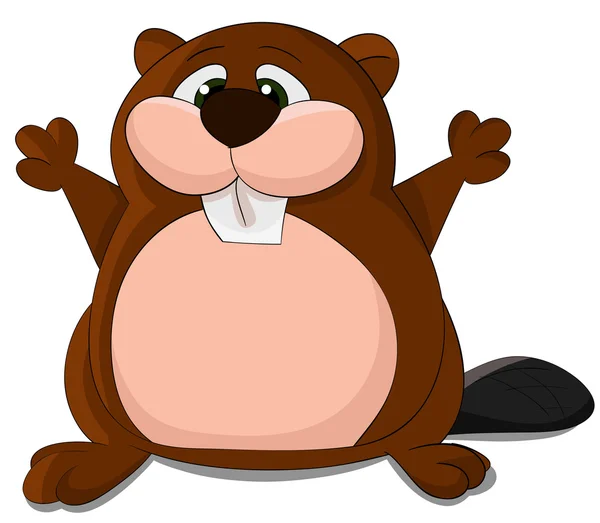 Kreslený Bobr s dřevo — Stock Vektor © sararoom #29045597