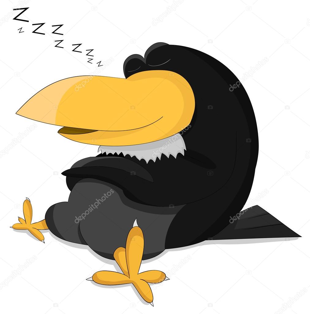 Cute cartoon raven ⬇ Vector Image by © Aliaksei_Z | Vector Stock 61774657