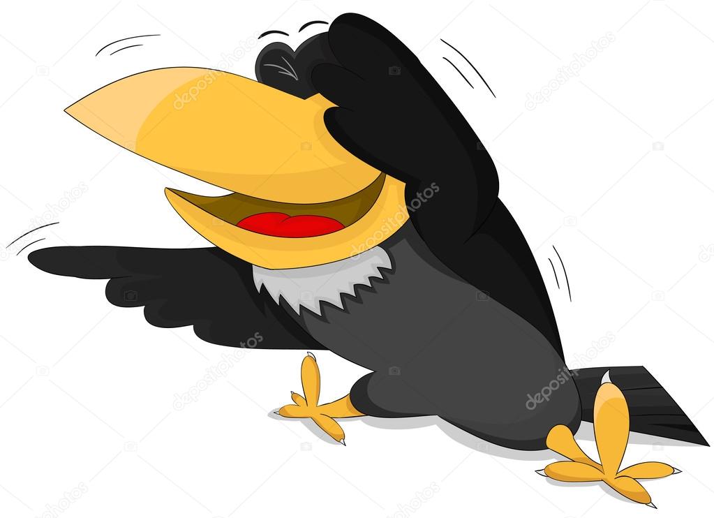 Cute cartoon raven Stock Vector Image by ©Aliaksei_Z #61774659