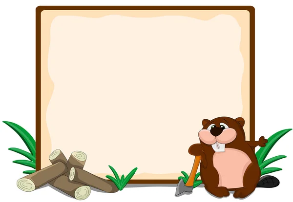 Beaver border Vector Art Stock Images | Depositphotos