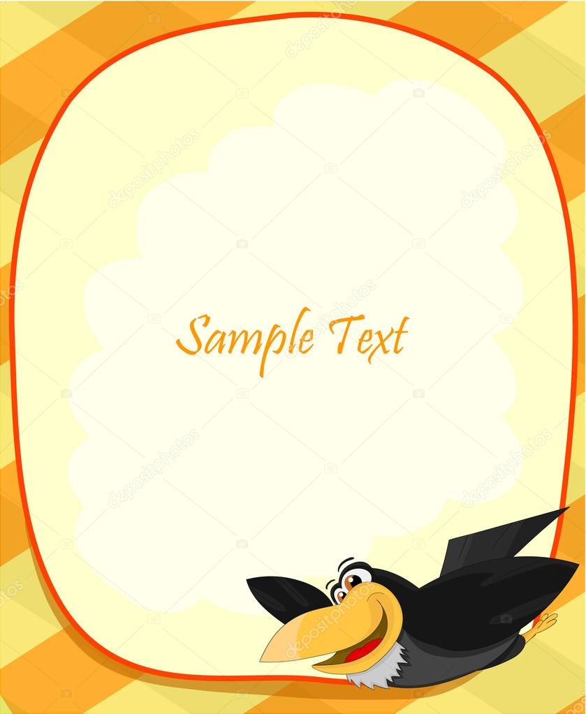 Cartoon raven with frame Stock Vector by ©Aliaksei_Z 63910005