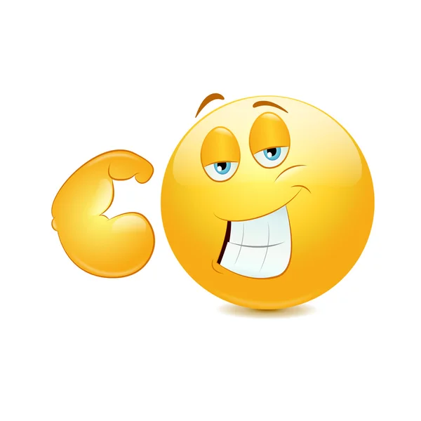 Foto: braccio muscoloso emoticon | emoticon muscolo — Vettoriali Stock ...