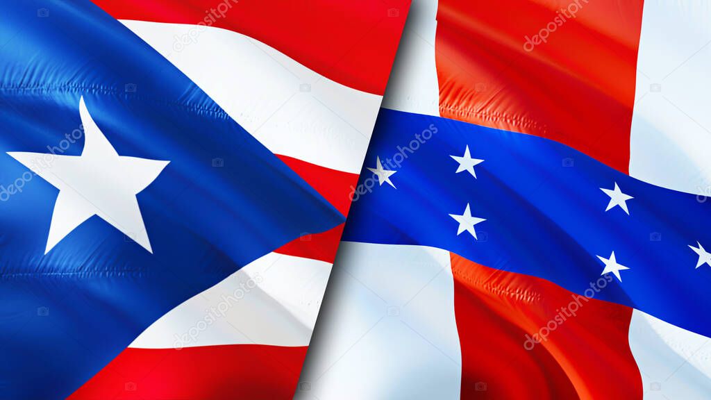 Banderas de Puerto Rico y las Antillas Holandesas. Diseño de banderas ...