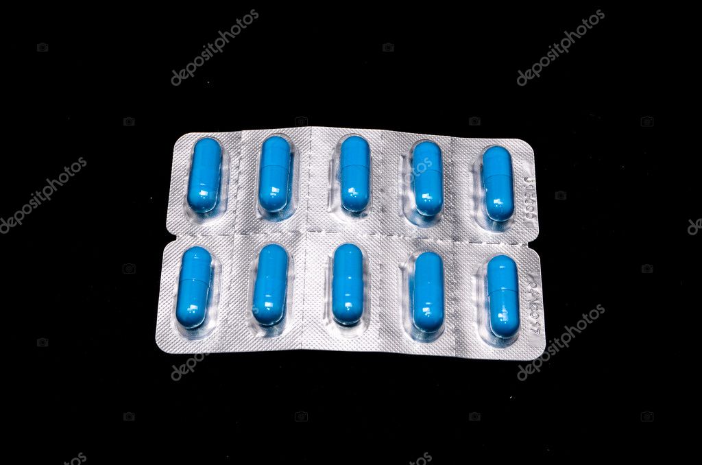 Blue Medication Capsules In Blister Pack — Stock Photo © underworld1 ...