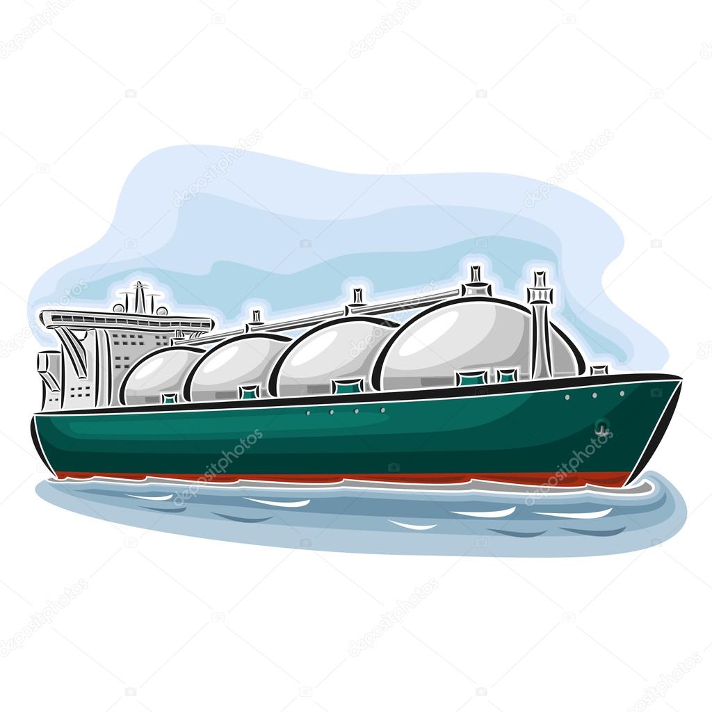 Vector illustration of logo for LNG ship — Stock Vector © mihmihmal ...