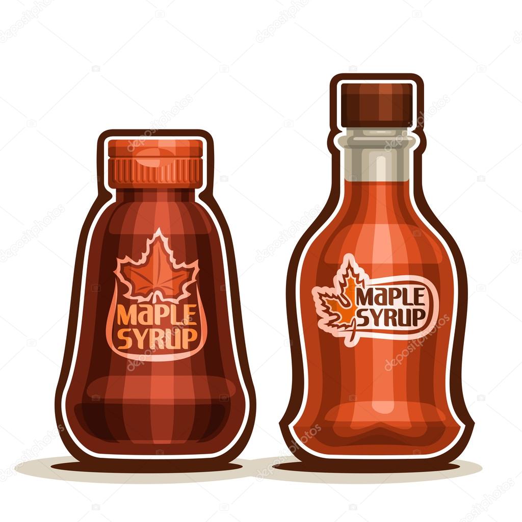 Vector logo Maple Syrup Bottles Stock Vector by ©mihmihmal 119895614