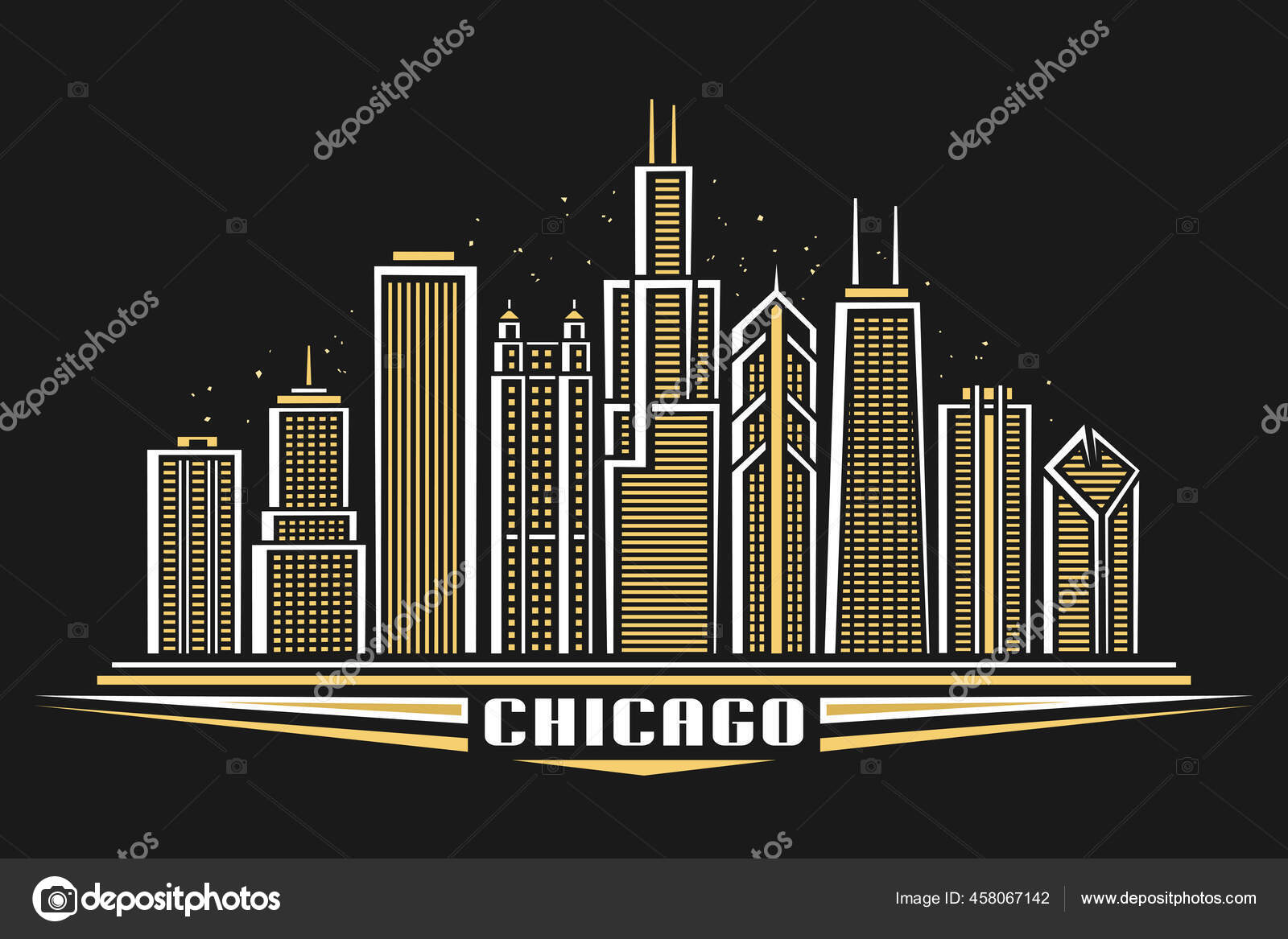 Design Elements Vector Clipart Chicago