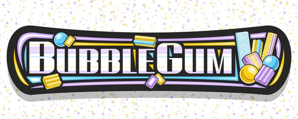 Vector Logo Bubble Gum Decorative Horizontal Poster Outline Illustration Vibrant Stock Vector by ...