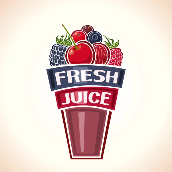 Vector Logo Fresh Berries Decorative Cut Paper Sign Illustration Pile ...