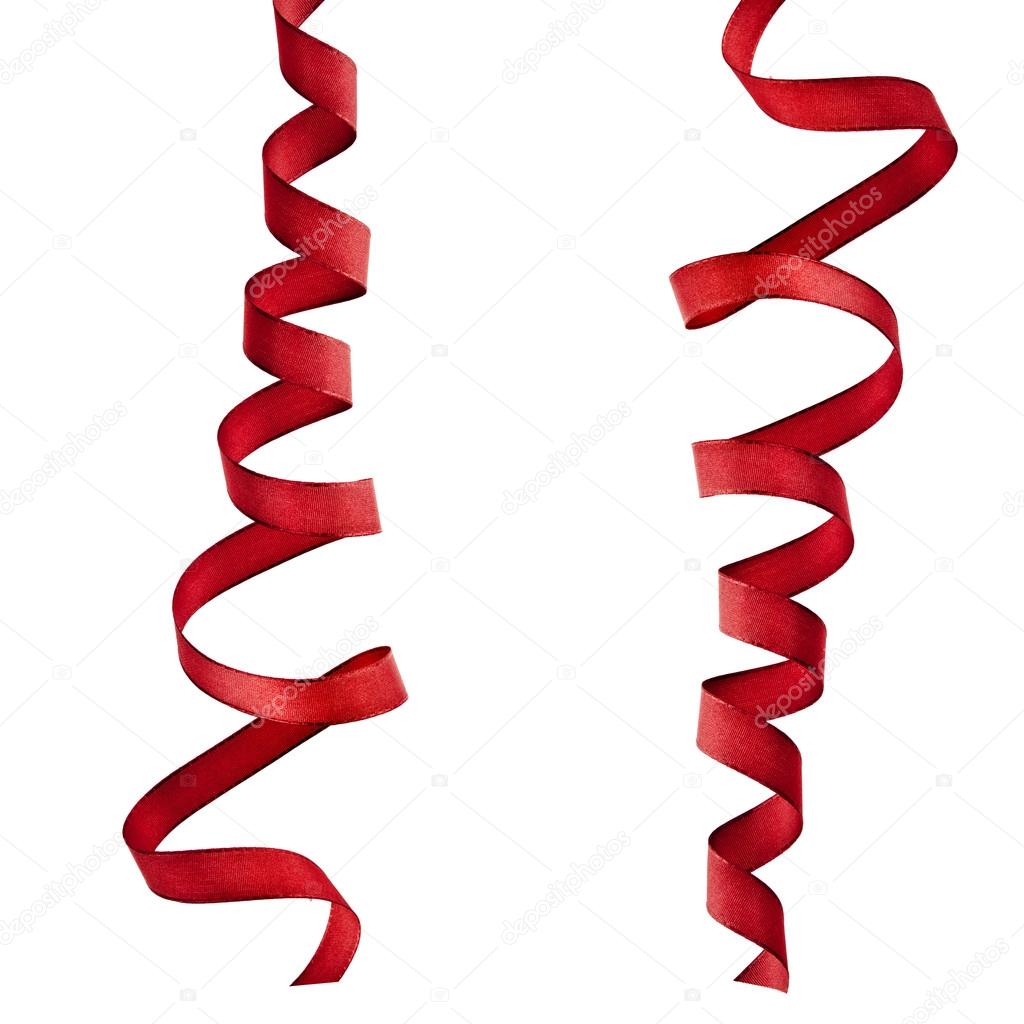 Two red ribbon pieces — Stock Photo © Madllen #75657013
