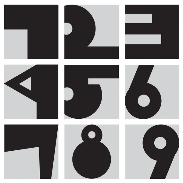 Geometric abstract numbers — Stock Vector © danielala #77369152