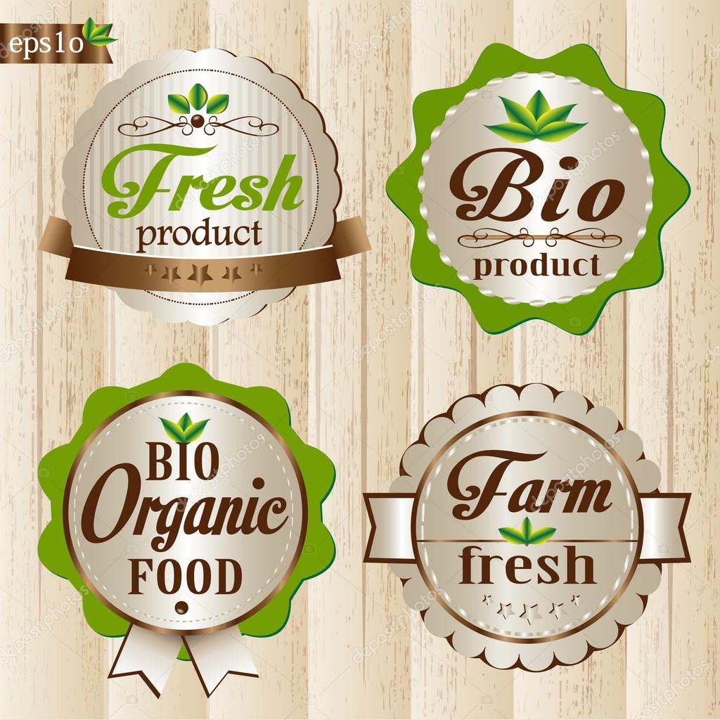 Set of eco and organic labels Stock Vector Image by ©danielala #77372960