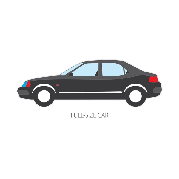Vector illustration of types of cars. Entry-level luxury car. Stock ...