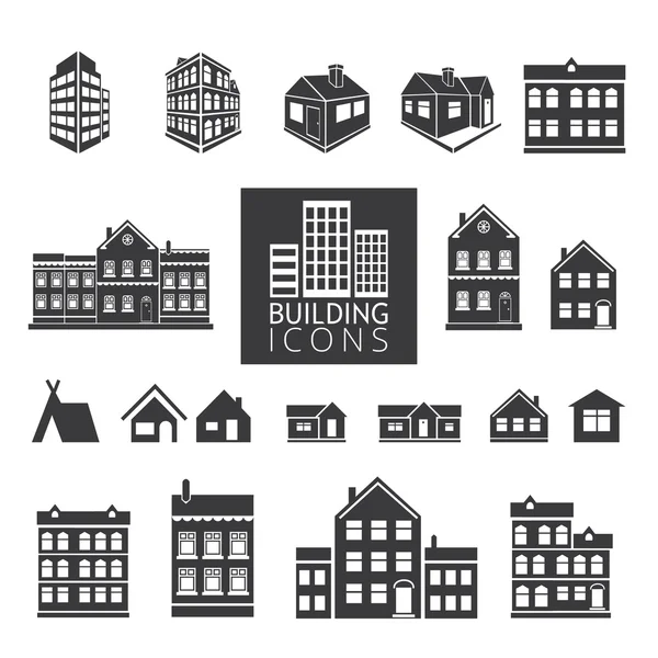 Simple icons: Buildings icons Stock Vector Image by ©rlmf.net #105816010