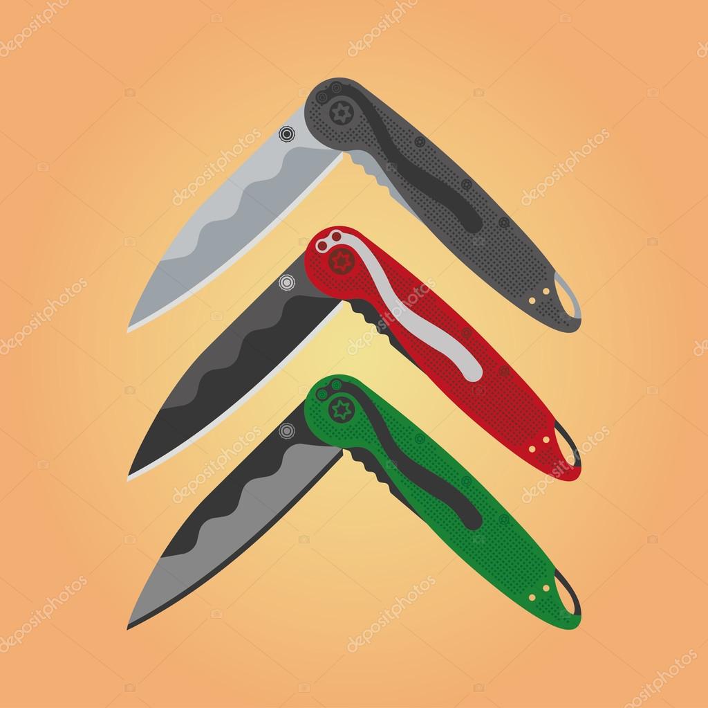 Pocket Knife Clip Art Vector Clip Art: Knife Parts Stock Vector By