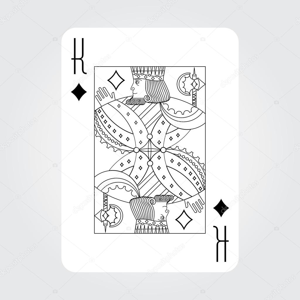 Single playing cards vector: King Diamonds Stock Vector by ©rlmf.net ...