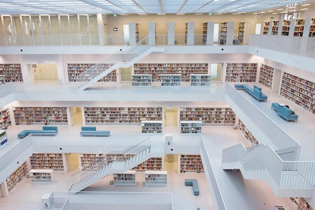 Municipal public library of Stuttgart, Germany – Stock Editorial Photo ...