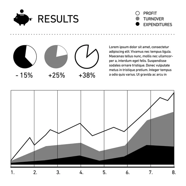 Conceptual infographic line and area chart Stock Vector Image by ...