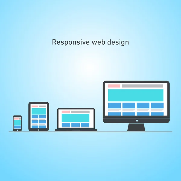 Responsive web design on different devices — Stock Vector © julynx ...