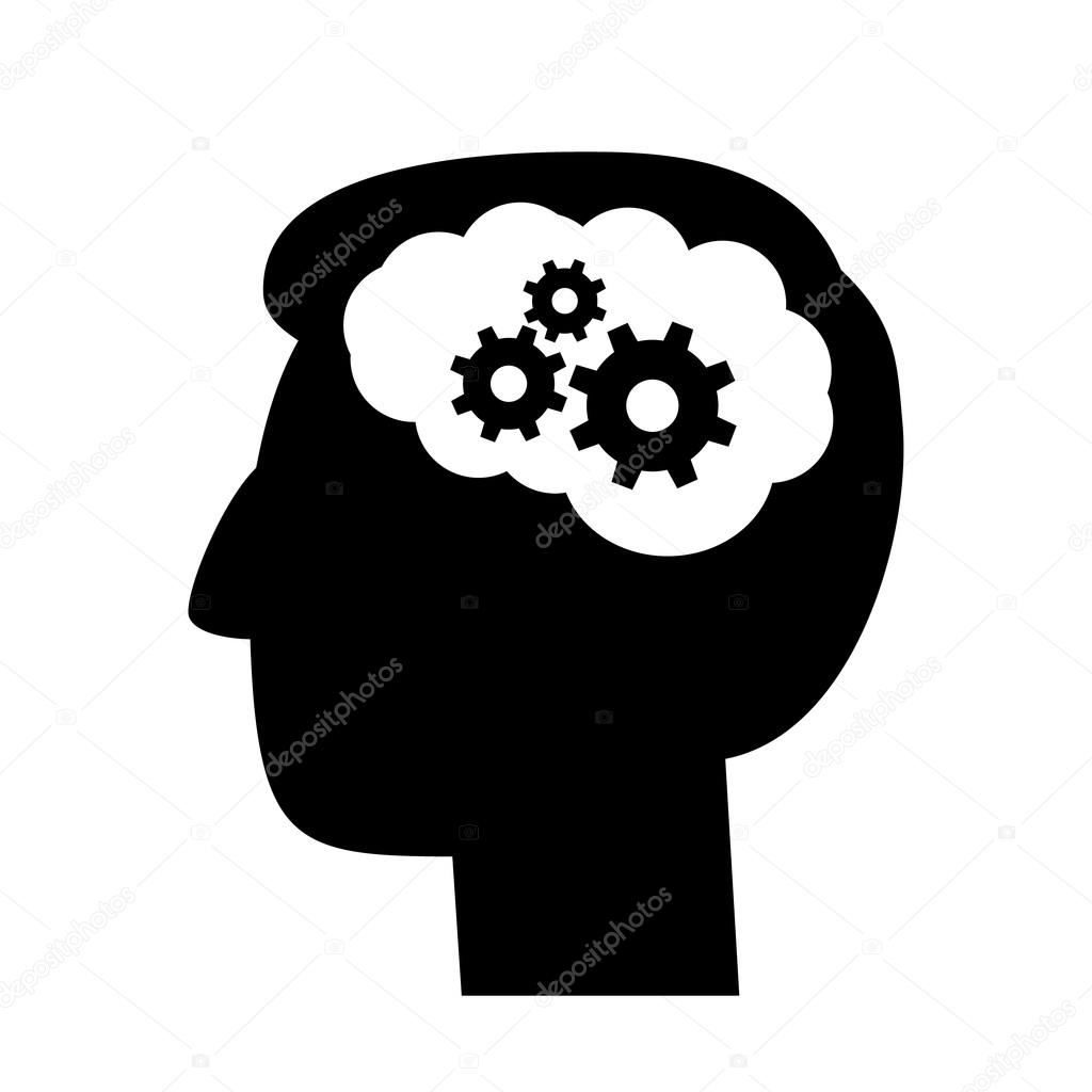 Gears inside brain Stock Vector by ©HonzaHruby 68578341