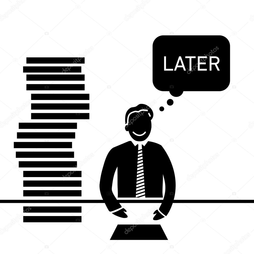 Procrastination in business icon Stock Vector by ©HonzaHruby 68580171