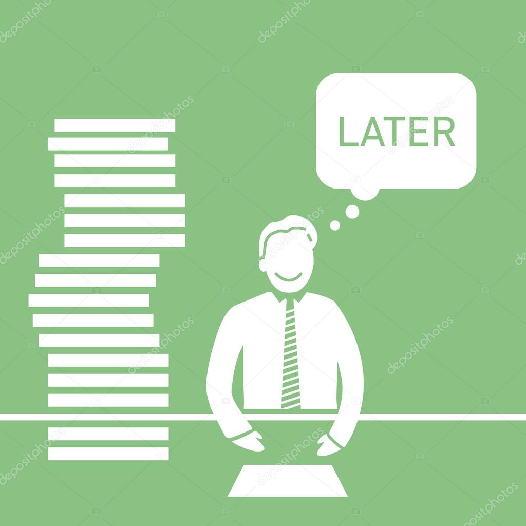 Procrastination in business icon — Stock Vector © HonzaHruby #68580591