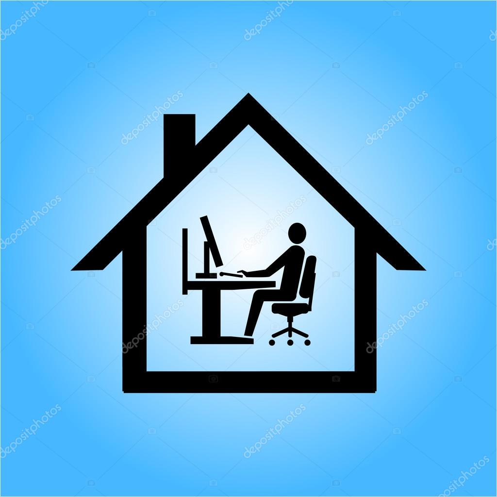 Home office icon — Stock Vector © HonzaHruby #68580857