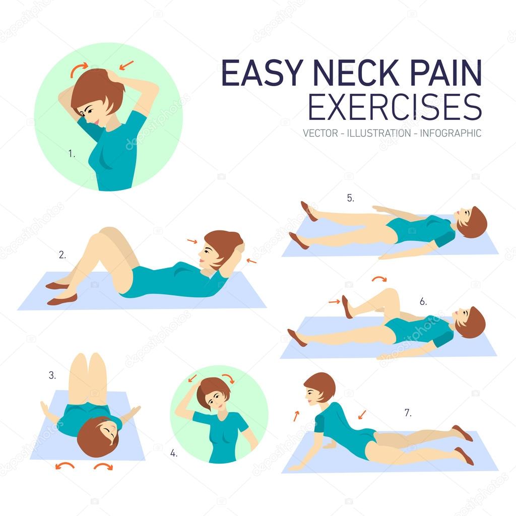 Easy neckpain exercises Stock Vector Image by ©HonzaHruby #68581181